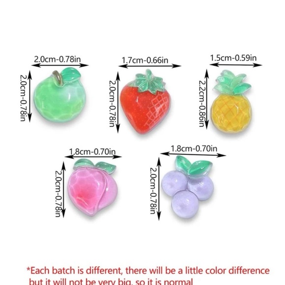 Rebellious Rose | Kitchen | 5pcsset Cute Cartoon Crystal Fruit Shaped ...